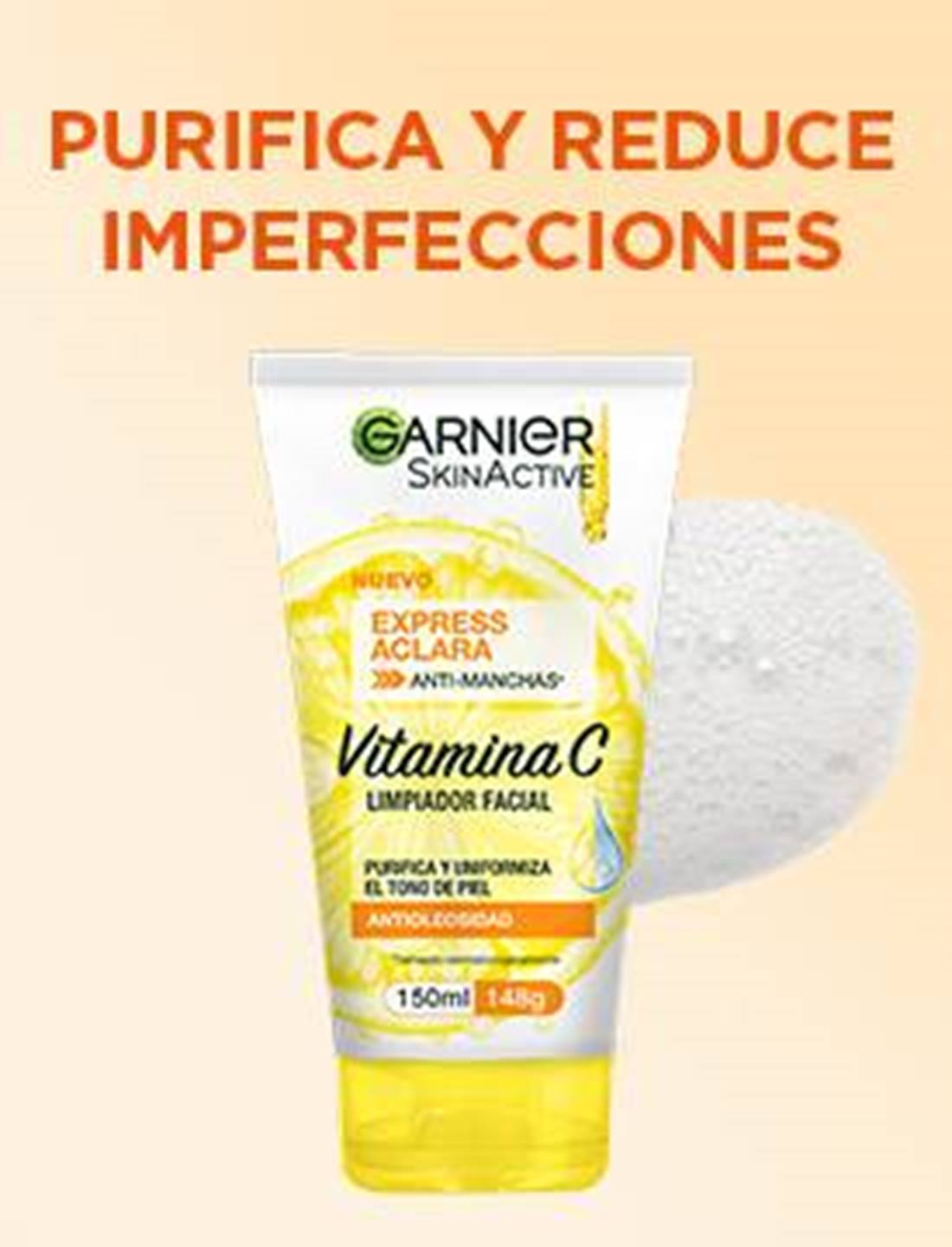 Express Aclara Vitamina C: Gel Limpiador facial | Garnier