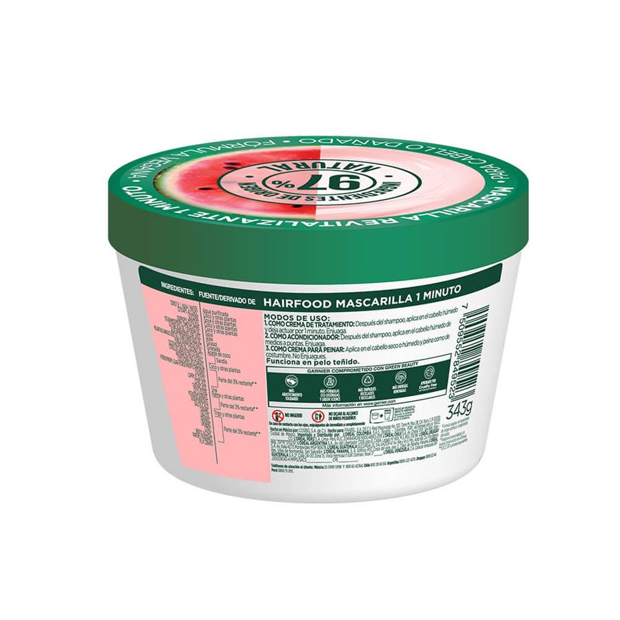 Mascarilla Hair Food con Sandía: Revitalizante | Garnier