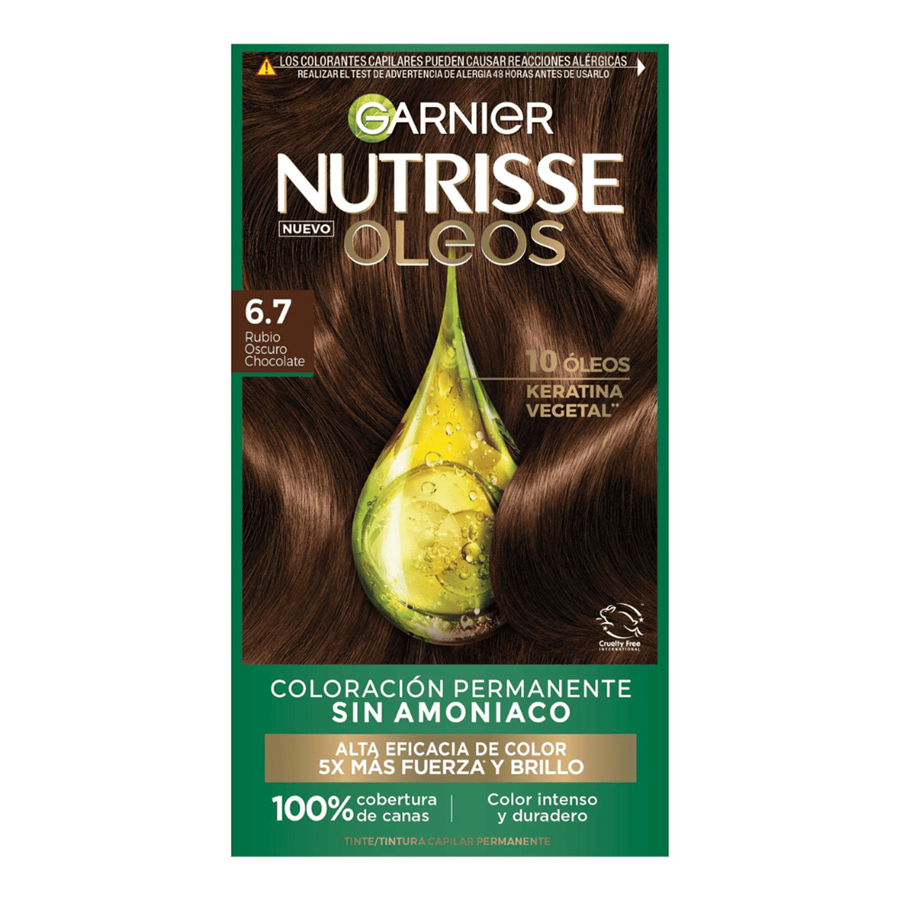 Tinte Nutrisse Óleos Rubio Oscuro Chocolate 6.7 | Garnier